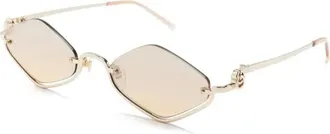 Gucci GG1604S Diamond-Shaped Frame Sunglasses - Gold