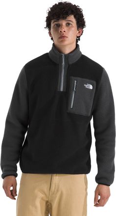 The North Face Herren Yumiori 1/4 Zip Sweatshirt, Tnfblk/Asphltgry/Mnmntgry, S
