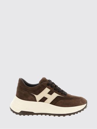 Hogan Baskets H669 en cuir de veau et su&egrave;de avec semelle chunky