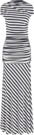 Self Portrait Femme, Robes, Multicolore, Taille: 42 FR Stripe Jersey Maxi Dress
