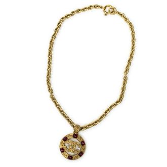 Chanel Crossbody Bags - CC Gripoix Medallion Pendant Necklace - Gr. unisize - in Gold - f&uuml;r Damen