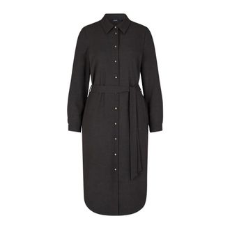 Joop Femme, Robes, Noir, Taille: 44 FR Robe chemise avec ceinture et d&eacute;tails logo