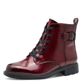 Jana Damen Stiefeletten mit Schnalle Vegan, Rot (Vino Patent), 42 EU