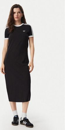 adidas Kleid f&uuml;r den Alltag 3 Stripes KD7978 Schwarz Slim Fit