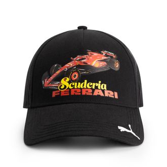 Puma Scuderia Ferrari F1 Kappe mit Autodruck - Schwarz - Einheitsgr&ouml;&szlig;e