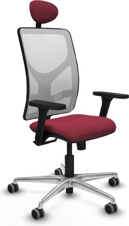 Piqueras y Crespo Economalla Stuhl mit 3D-Armlehnen, h&ouml;henverstellbarer Lendenwirbelst&uuml;tze und festem Kopfteil, ausgestattet mit Sincro 3 Positionen und Schneideschaum,