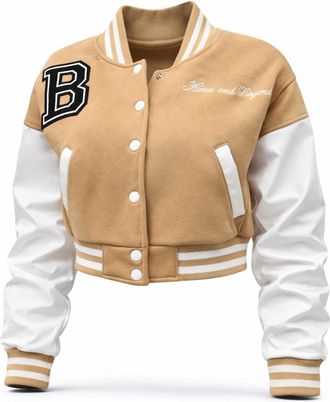 Worldclassca &Uuml;bergangsjacke Crop College Bomber Jacket
