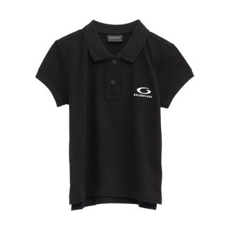Balenciaga Loop Sports Icon Kurzarm-Polohemd - - Tops - Damen - Schwarzk - M
