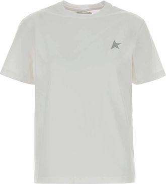 Golden Goose Femme, Tops, Blanc, Taille: 38 FR Star Ws Regular T-Shirt