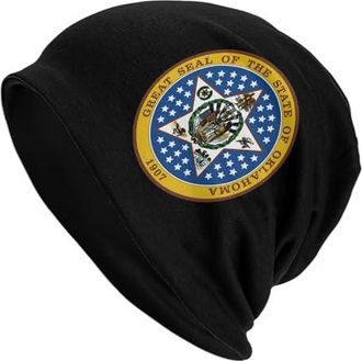 Generic Homme Femme Bonnets Tricot&eacute; Oklahoma Bonnet dhiver Mode Bonnets De Ski Classique Hiver Chapeaux pour Ski Quotidien Hiver