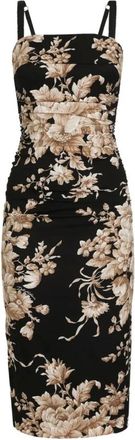 Dolce & Gabbana Femme, Robes, Multicolore, Taille: 34 FR Robe en Cretonne Rose et Noir