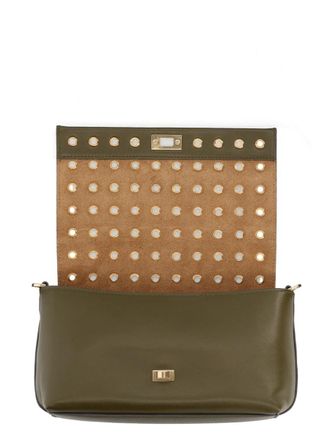 Anya Hindmarch Womens Mortimer Leather Shoulder Bag Green Cow