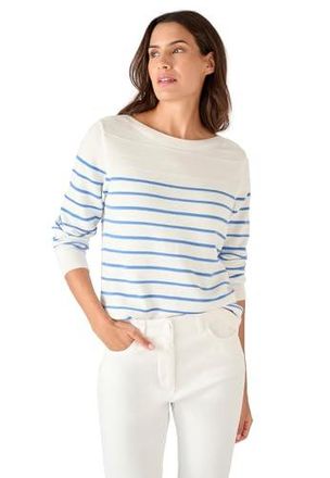 Damart Pull Rayures Fantaisie Femme Bleu Ray&eacute; Taille 34/36