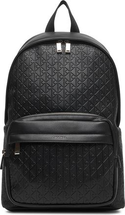 Calvin Klein Rucksack Calvin Klein Emblem Emboss Round Backpack LV04D3202G Schwarz