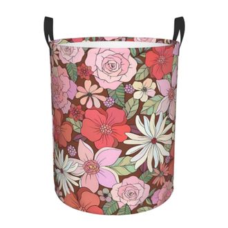 Generic Wildblumen W&auml;schesammler Rund W&auml;schek&ouml;rbe Mit Henkel W&auml;scheeimer F&uuml;r Kuscheltier W&auml;schekammer W&auml;schesack