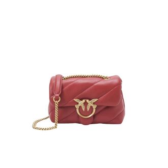 Pinko Pinko, Femme, Sacs, Rouge, Taille: ONE Size &Eacute;l&eacute;gant Sac Bandouli&egrave;re en Cuir