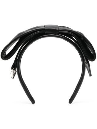 Moschino bandeau &agrave; noeud oversize - Noir