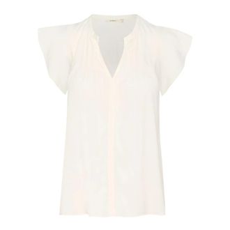 Inwear White Whisper Top mit V-Ausschnitt - - Blouses & Shirts - Damen - Wei&szlig; - XS