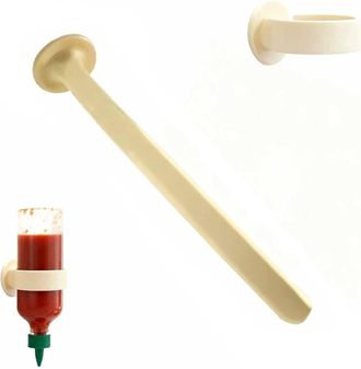 Generic Praktischer 1er Flaschenhalter Wandmontage - Umgedrehter So&szlig;enflaschenst&auml;nder f&uuml;r K&uuml;hlschrank, K&uuml;chenbar oder Getr&auml;nkeautomat, mit Saugnapf f&uuml;r Wasser