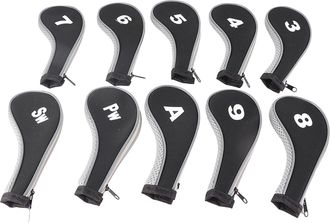 CHICIRIS Schl&auml;gerkopfh&uuml;llen aus Neopren, Wasserdicht, 10 St&uuml;ck, Putter-Treiber-Schutz f&uuml;r -Enthusiasten (Grey)