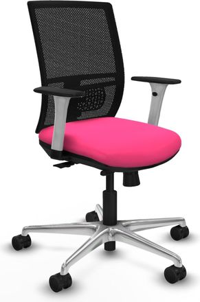 Piqueras y Crespo Yunquera Schreibtischstuhl mit wei&szlig;en und schwarzen Armlehnen, h&ouml;henverstellbare Lendenwirbelst&uuml;tze, ausgestattet mit Syncro/Traslack und Schneidescha