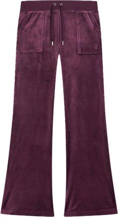 Juicy Couture Sweathose LAYLA LOW RISE POCKETED FLARE PANT. Damen Trainingshose Damen, Sweathose, Velour, Jogginghose mit Glitzer, Sale