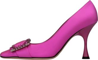 Sergio Rossi Femme, Chaussures, Rose, Taille: 38 EU Escarpins en satin