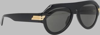 Bottega Veneta A00998_V2Q301049 Aviator Sunglasses - Black