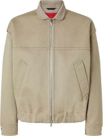 Ferrari Blouson Double Mackintosh avec col &agrave; motif Prince de Galles - Homme - Vestes - Gris - Taille: M