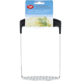 Tala Edelstahl Kartoffelstampfer mit ergonomischem Griff, ideal zum Zerkleinern aller Lebensmittelarten, Nutzungskomfort, Silber, 8 x 11 x 18 cm