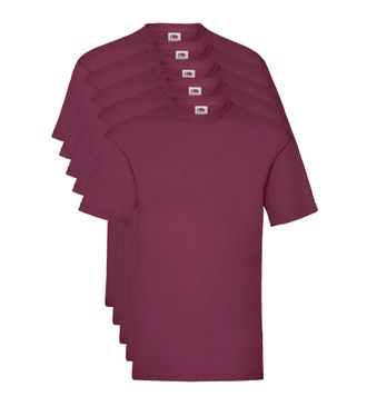 Fruit Of The Loom Herren Valueweight 5 Pack T-Shirt, Rot (Burgundy 41), XX-Large (Herstellergr&ouml;&szlig;e: 2 X-L) (5er Pack)