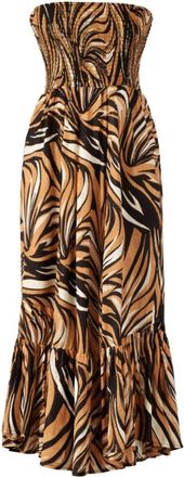 Twinset Femme, Robes, Multicolore, Taille: 38 FR Strapless Long Dress