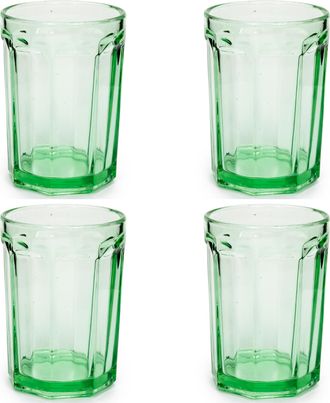 Serax Paola Navone Trinkgläser, Fisch- und Fischgläser von Paola Navone, klare grüne Wasserglasbecher ohne Deckel, Essentials, Küchenset, geeignet für Bier,