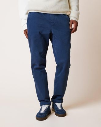 Faguo Pantalon taille &eacute;lastique bleu fonc&eacute;