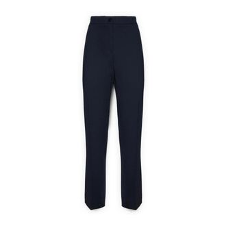 Elena Miro Milano Stitch Hose - - Trousers - Damen - Blau - 2XL