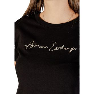 A|X Armani Exchange Logo-Embroidered Cotton T-Shirt - Black