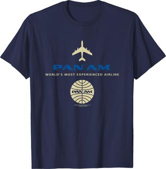 Pan Am Retro-Logo in Blaugold T-Shirt