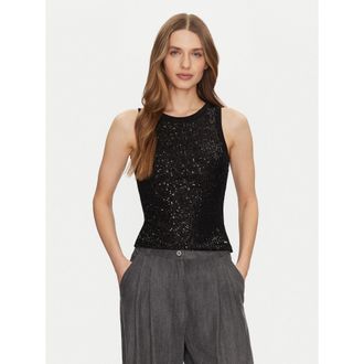 Guess Top W5GP06 KCS10 Schwarz Regular Fit