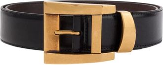 Versace Femme, Accessoires, Noir, Taille: 80 CM Rectangular-Buckle Belt