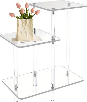 Generic Ausstellungstisch - Acrylst&auml;nder 43 x 25 x 58 cm, transparente Ablage mit 3 Ebenen, eleganter Organizer mit stabiler Basis, minimalistischer Stil | Fu