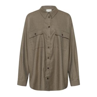Gestuz Chemises d&eacute;contract&eacute;es - Femme - Blouses et Chemises - Brun - Taille: 36 FR