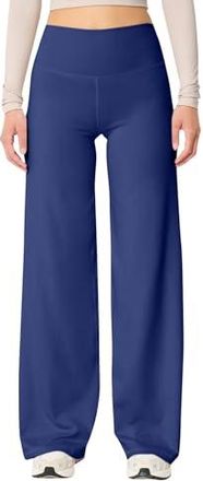 Generic Pantalon de jogging baggy taille haute pour femme - Stretch - Jambes larges - Pantalon de loisirs - Couleur unie - Confortable - Pantalon de relaxatio