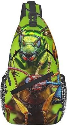 Generic Imagine Insects on Bright Leaves Sac &agrave; bandouli&egrave;re Sac &agrave; bandouli&egrave;re Sac &agrave; dos de voyage Sac &agrave; dos &agrave; bandouli&egrave;re pour homme Sac &agrave; dos de randonn&eacute;e
