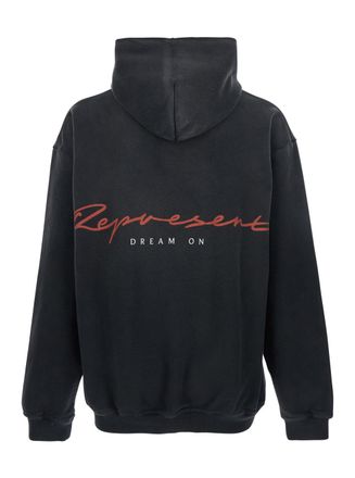 Represent Mens Hooded Sweatshirt Black Cotton Sweatshirts Sweater
