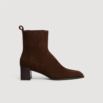 Sandro Veloursstiefeletten mit Metallkappe