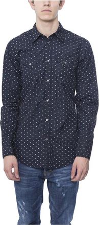 Dsquared2 Homme, Chemises, Bleu, Taille: S Chemise Boutonn&eacute;e Imprim&eacute;e &agrave; Manches Longues