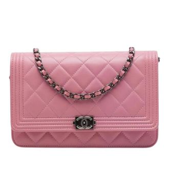 Chanel Pre-owned Boy Flap Wallet on Chain - - Pre-owned - Damen - Rosa - ONE SIZE