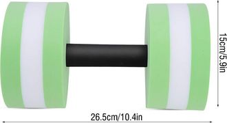CHICIRIS Hantel Wasserhantel Bodybuilding Fitnesstraining f&uuml;r Aerobic-&Uuml;bungen Im Pool oder Fitnessstudio EVA-Schaum Blau Rosa Gr&uuml;n 10,4 X 5,9 Zoll 1 Paar (GREE