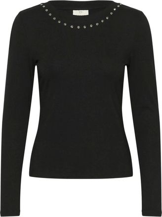 Kaffe Femme, Tops, Noir, Taille: 40 FR Long Sleeve Hauts