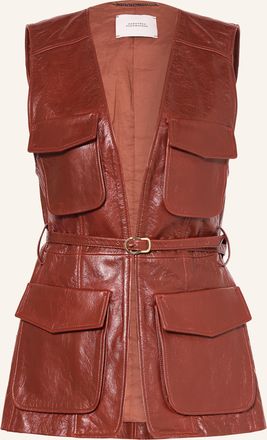Dorothee Schumacher Dorothee Schumacher Lederweste Broken Shine rot